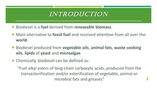 Pilot scale biodiesel production | PPT