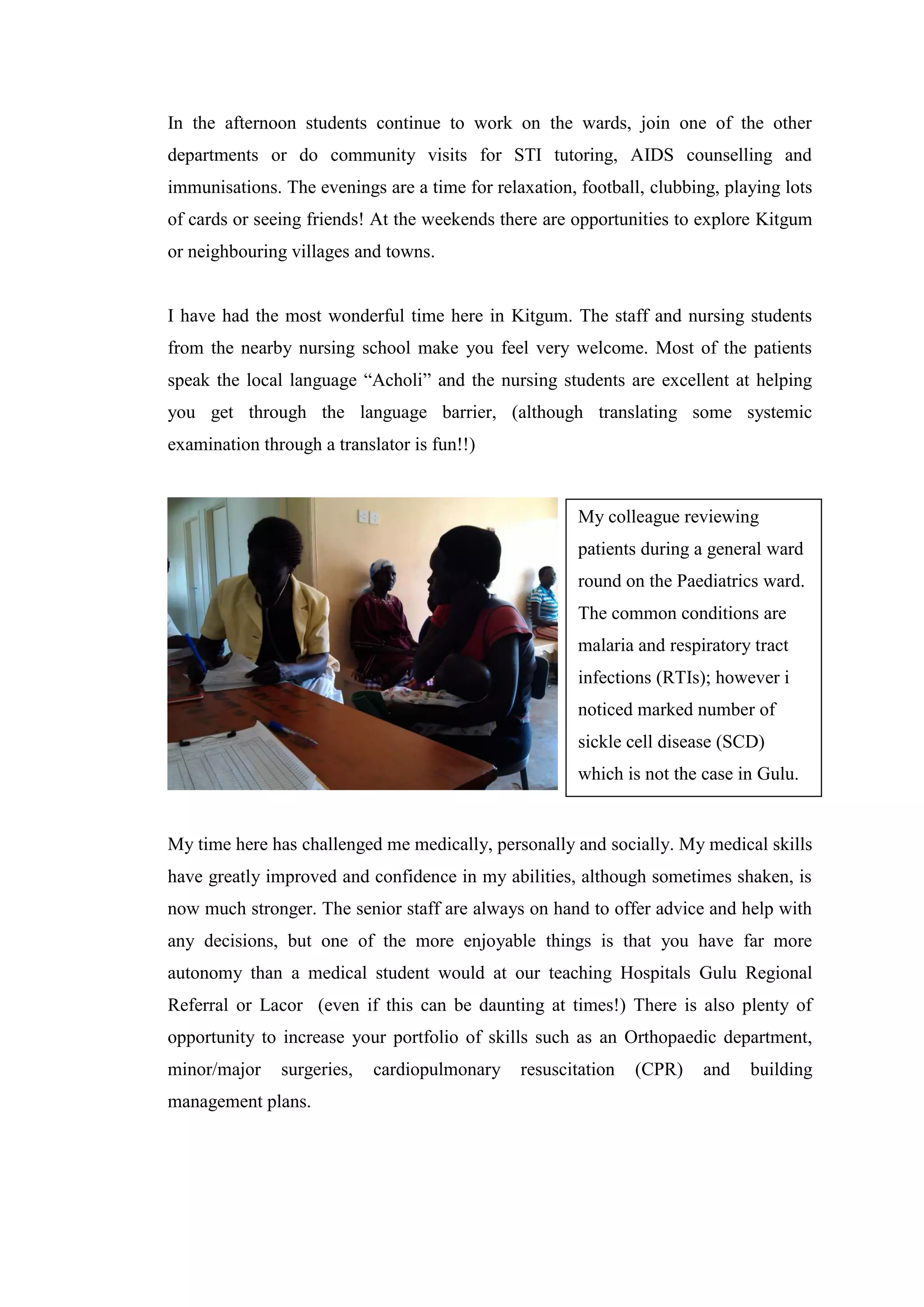 Elective report 2013 | PDF | Infectious Diseases | Diseases and Conditions