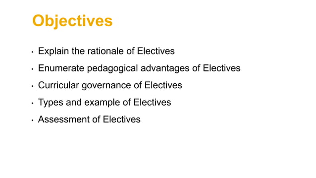 Electives.pptx | Free Download
