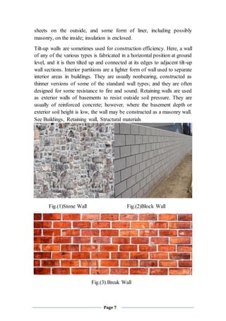 Types of Walls (Brick,Concrete Block & Stone Walls) | PDF