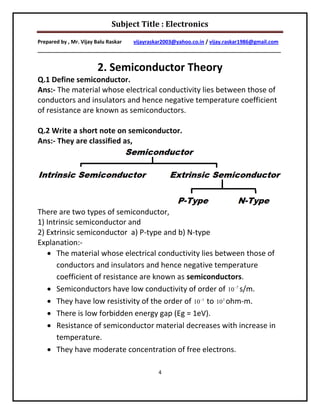 Electonics VBR - Notes | PDF