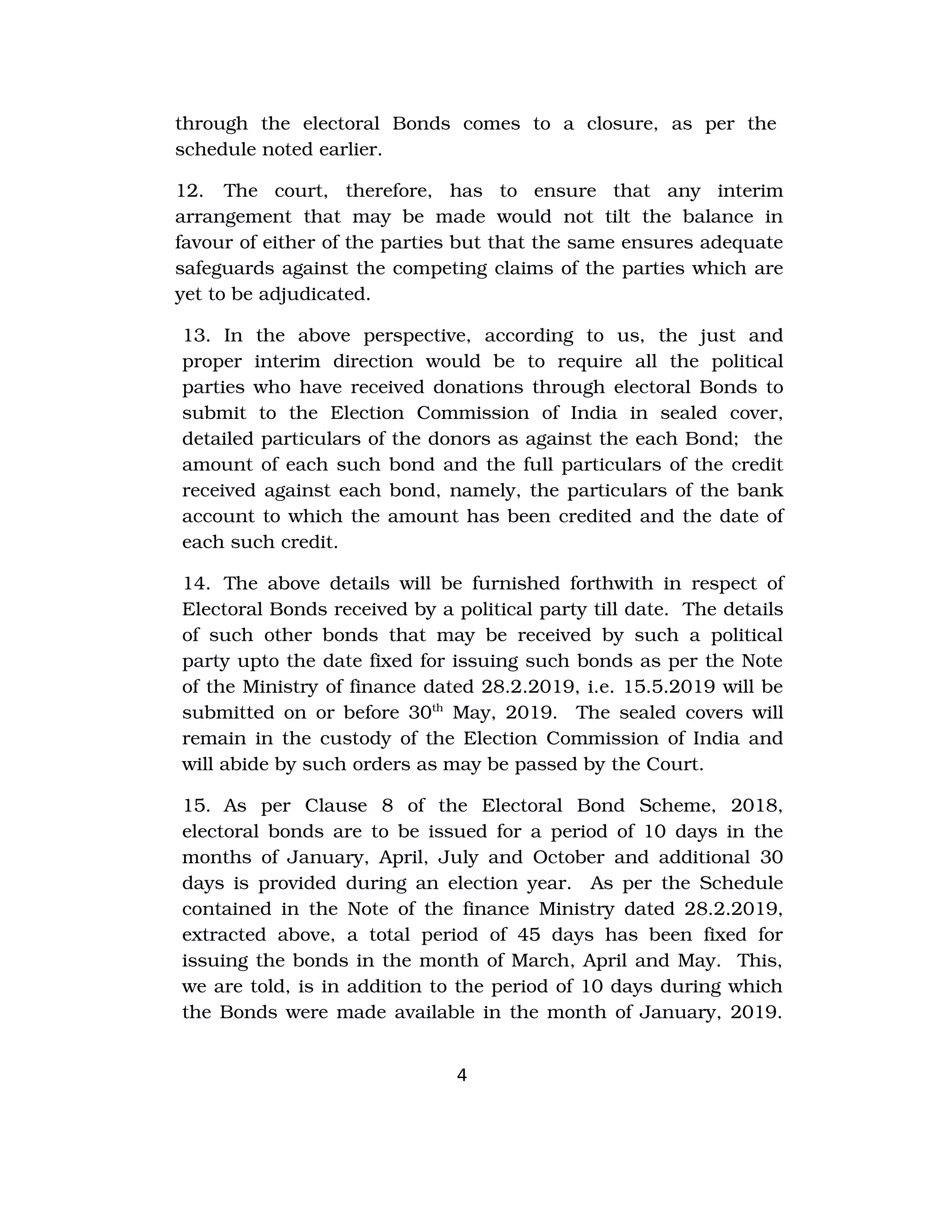 Electoral bond order | PDF