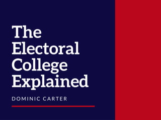 The Electoral College Explained | PPT