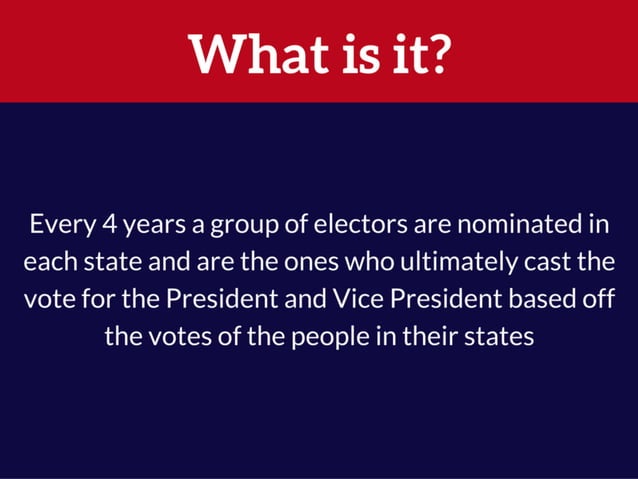The Electoral College Explained | PPT