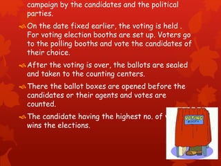 Electoral politics copy | PPTX | Elections | Politics