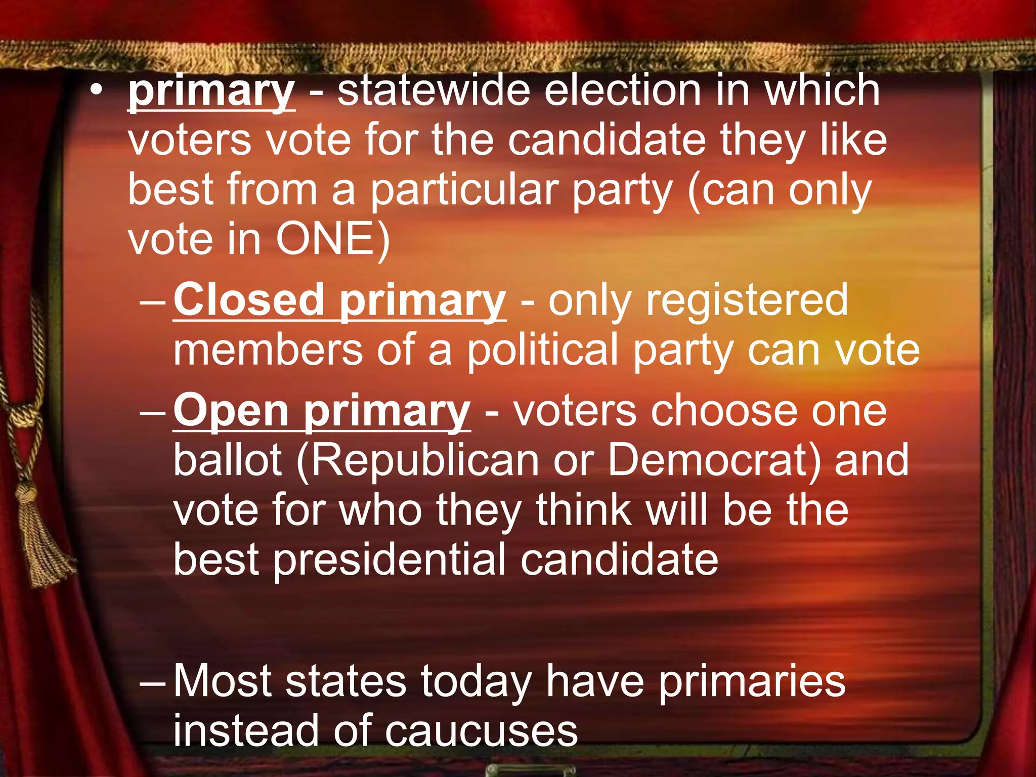 The Electoral Process | PPT
