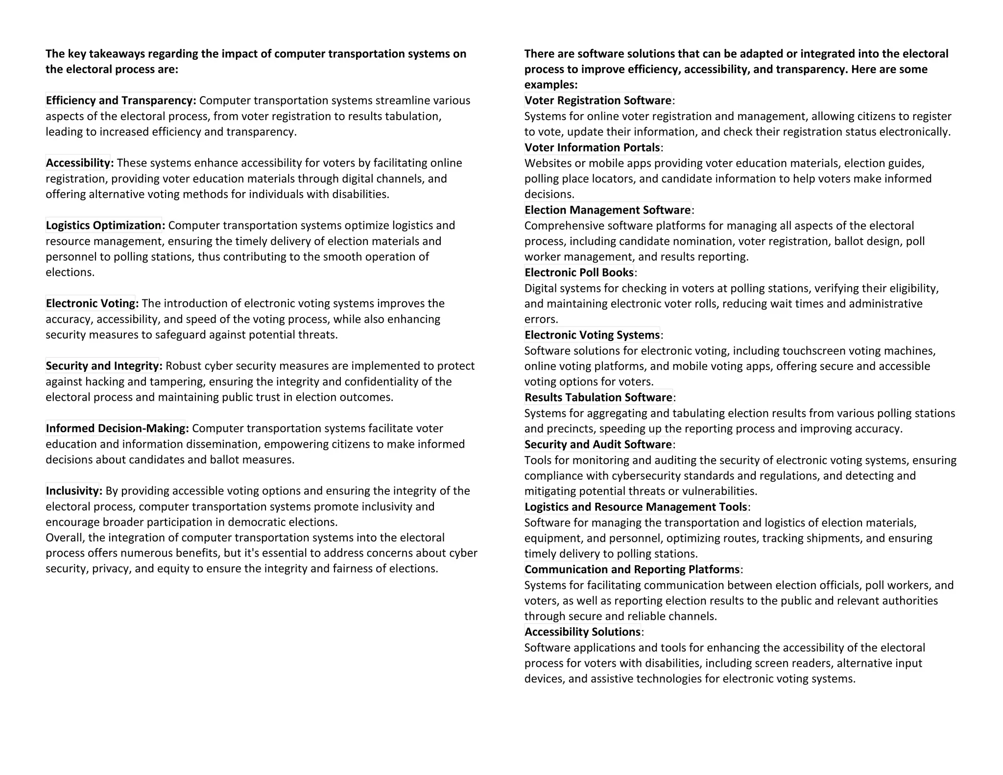 electoral process word for the information tech | DOCX