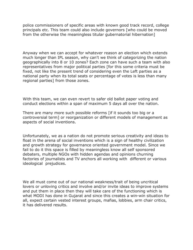 Electoral reforms | DOC | Civic affairs | Politics