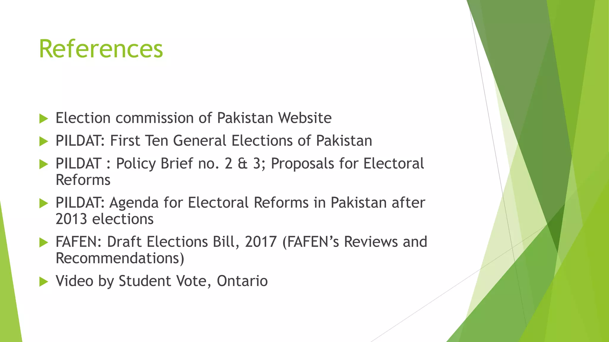 Electoral reforms in pakistan | PPTX