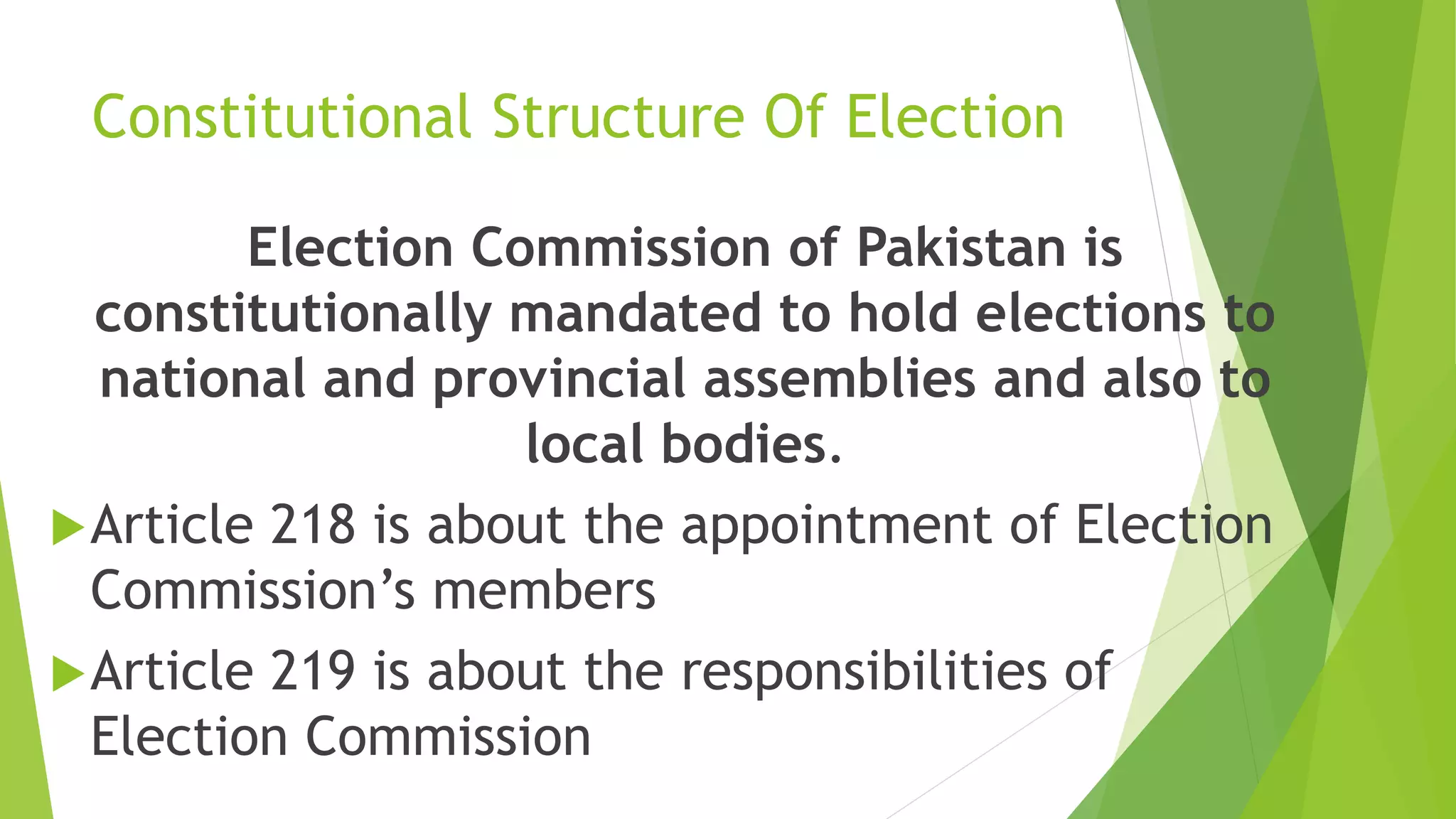 Electoral reforms in pakistan | PPTX