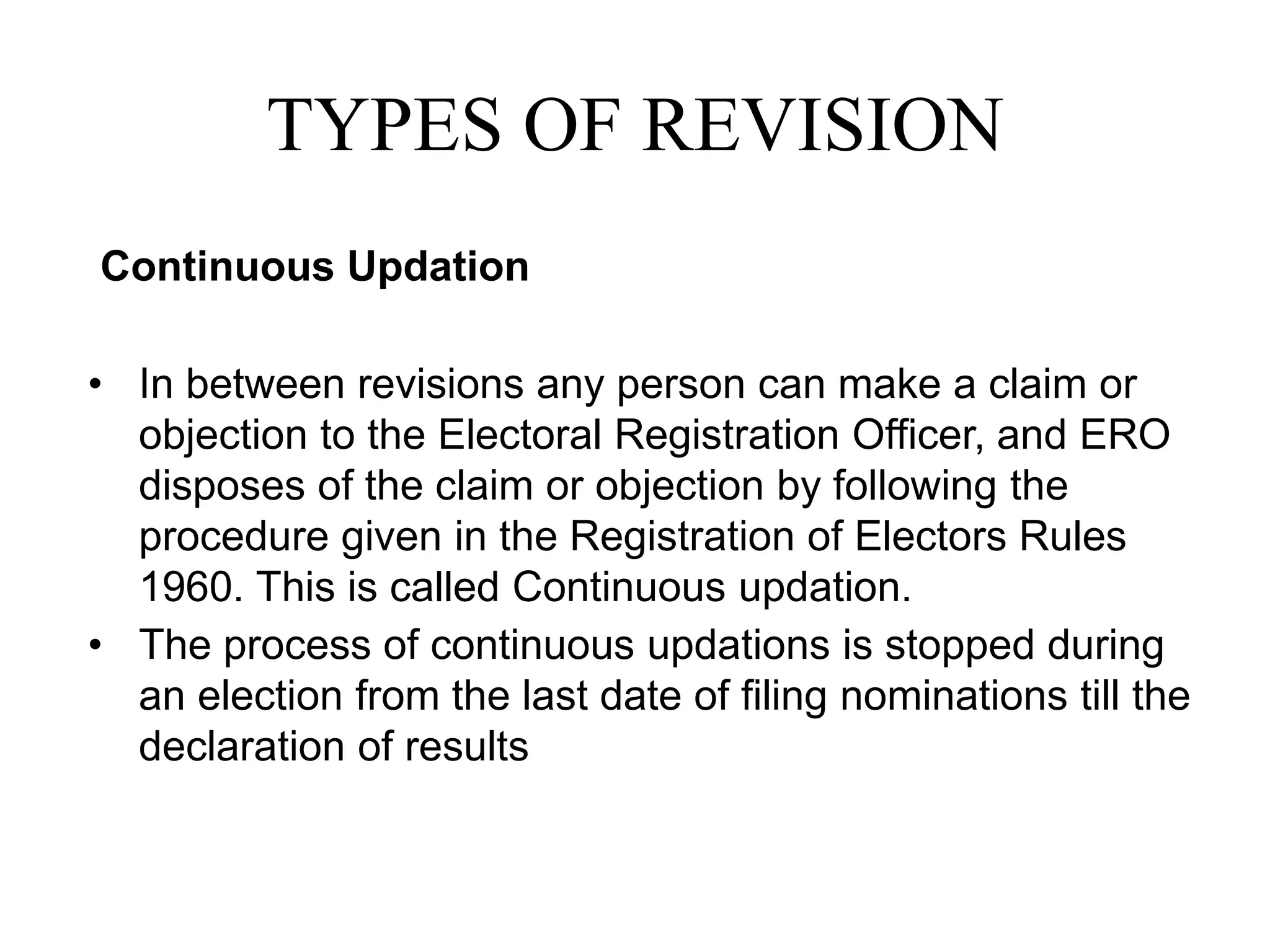 Electoral_Roll Layout and Types of Revision - Handout.ppt
