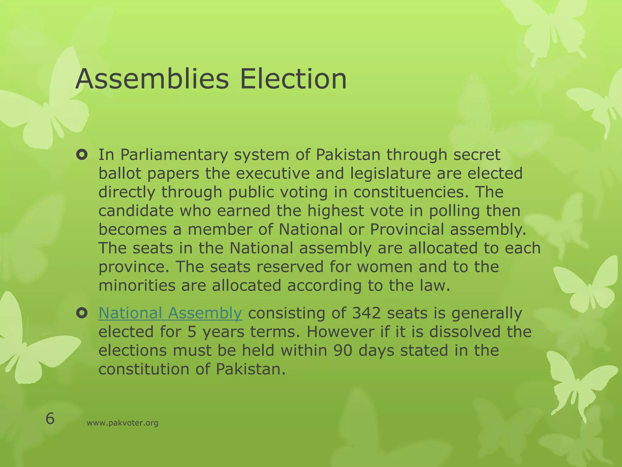 Electoral system in pakistan | PPTX