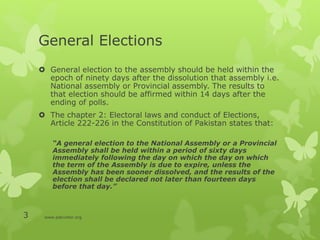 Electoral system in pakistan | PPTX