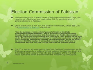 Electoral system in pakistan | PPTX