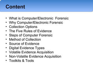 Electornic evidence collection | PPT