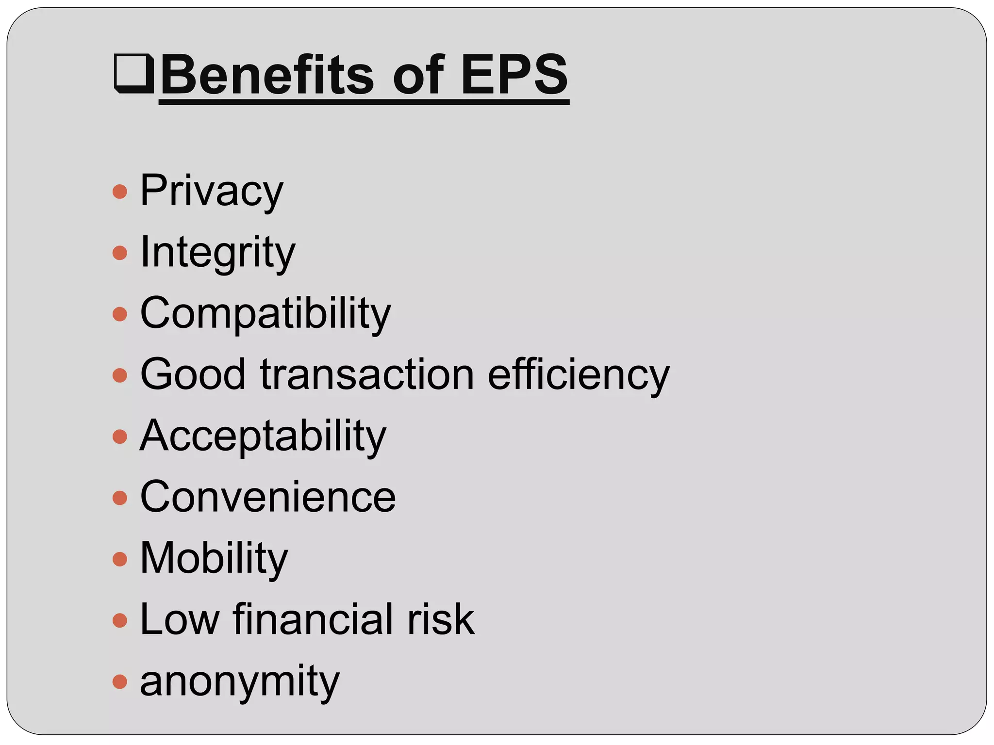 Electronic payment system(EPS) | PPT