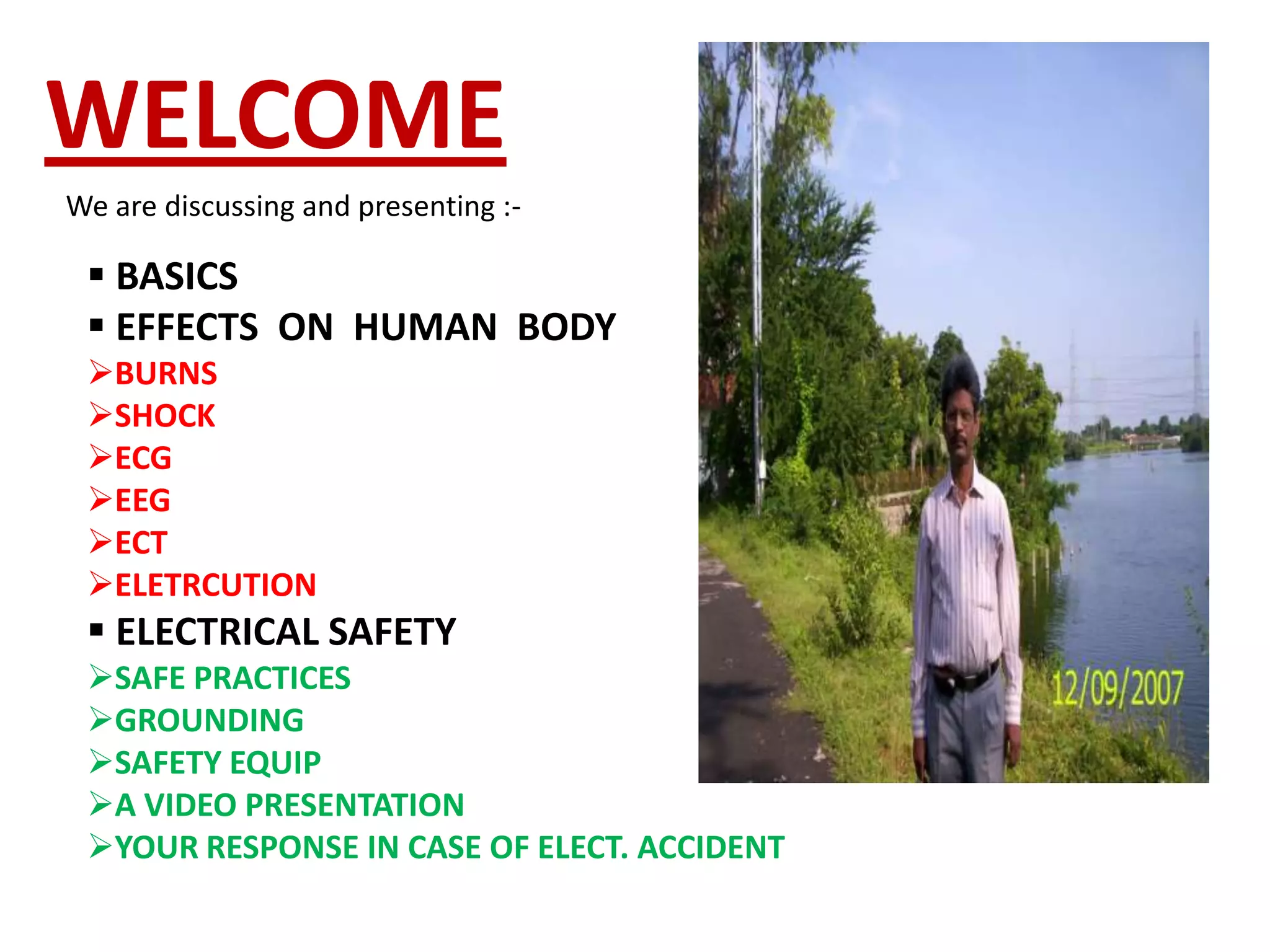 electricity and human body | PPTX