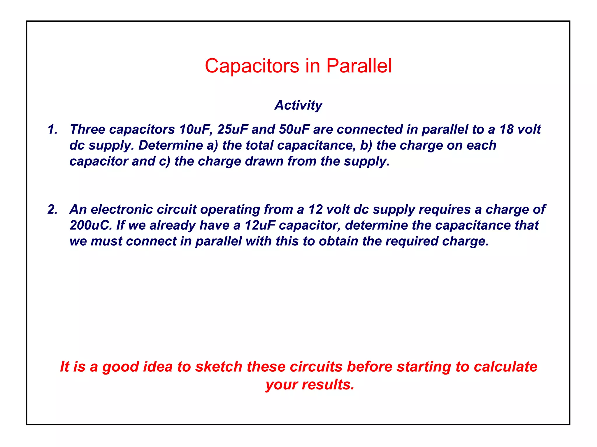 Elect principles capacitance | PPT