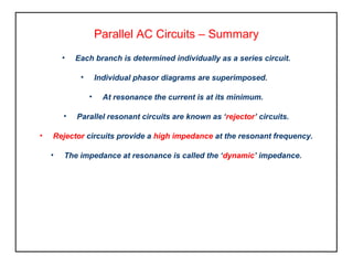Elect principles 2 ac circuits parallel | PPT