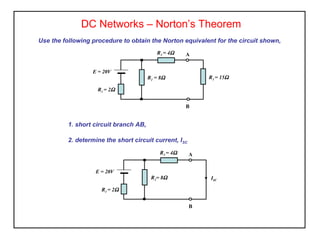 Elect principles 2 nortons theorem | PPT | Physics | Science
