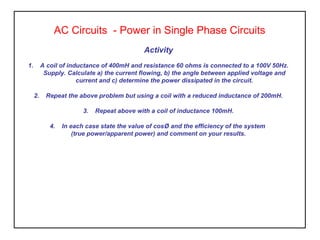 Elect principles 2 power in ac circuits | PPT