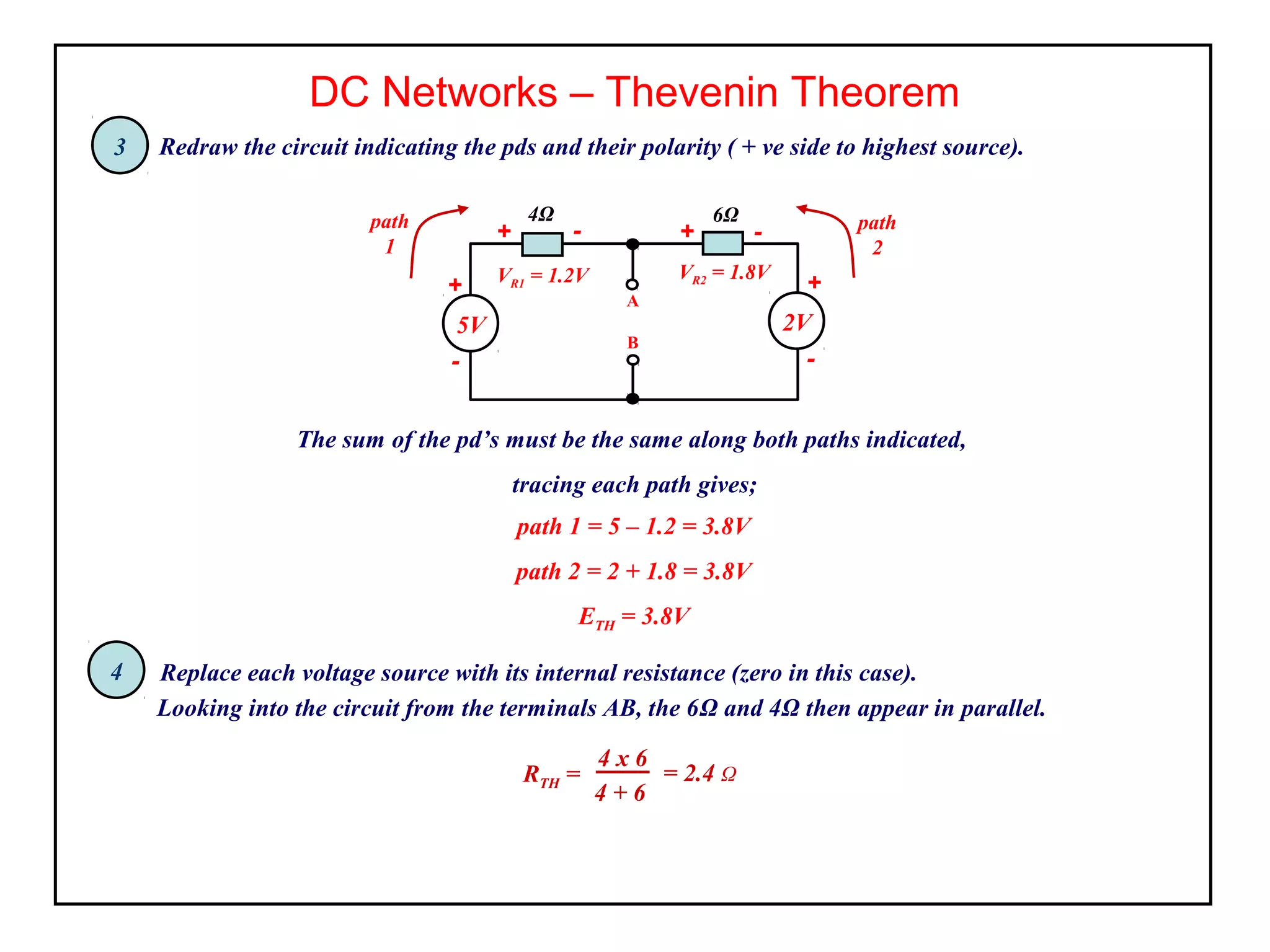 Elect principles 2 thevenin theorem | PPT | Physics | Science