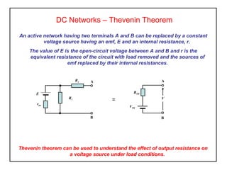 Elect principles 2 thevenin theorem | PPT | Physics | Science