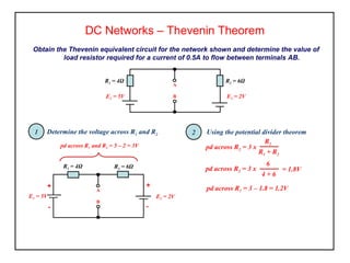 Elect principles 2 thevenin theorem | PPT | Physics | Science