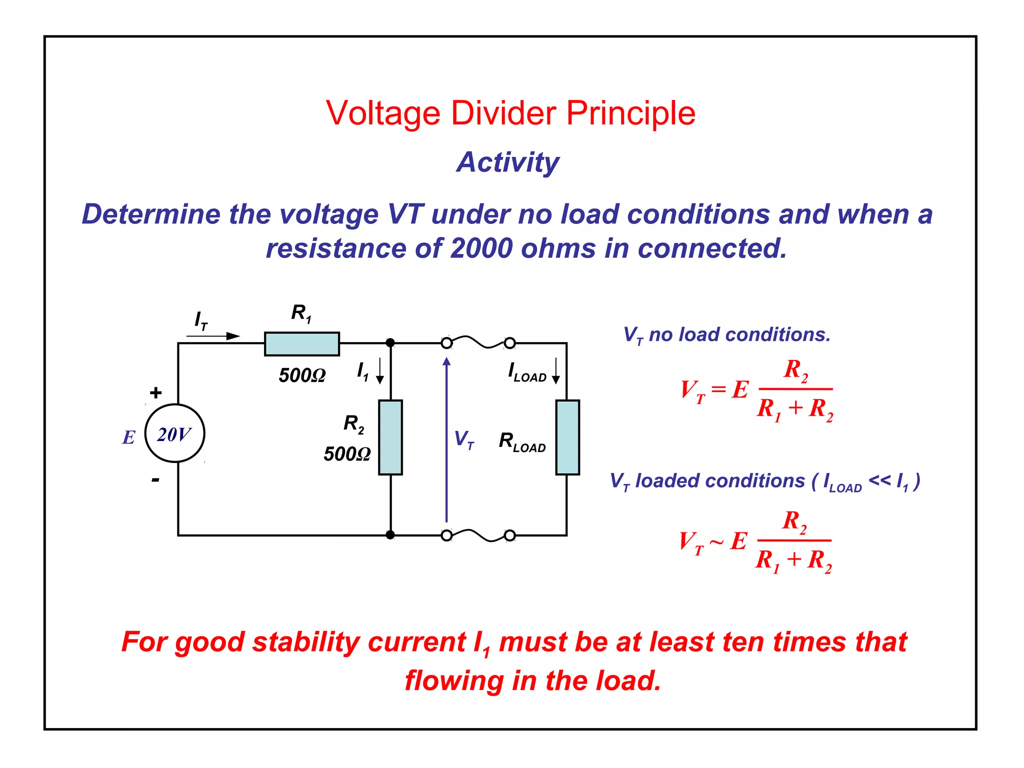 Elect principles 2 voltage divider | PPT