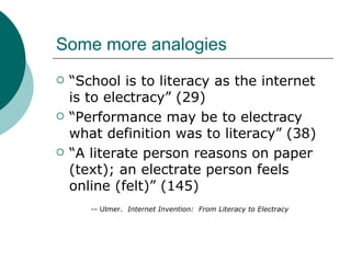 Electracy: A Theoretical Framework for Interactive Media | PPT