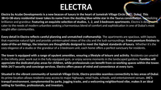 ELECTRA In Jumeirah Village Circle By Tesla Properties a Dubai Real ...