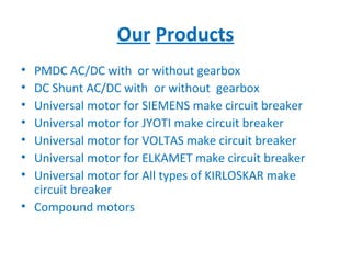Electra motors ppt | PPT