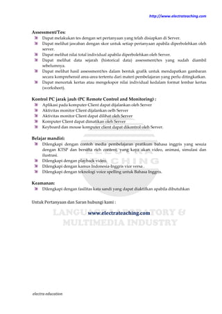 Electra teaching multimedia language laboratory software 2011 | PDF