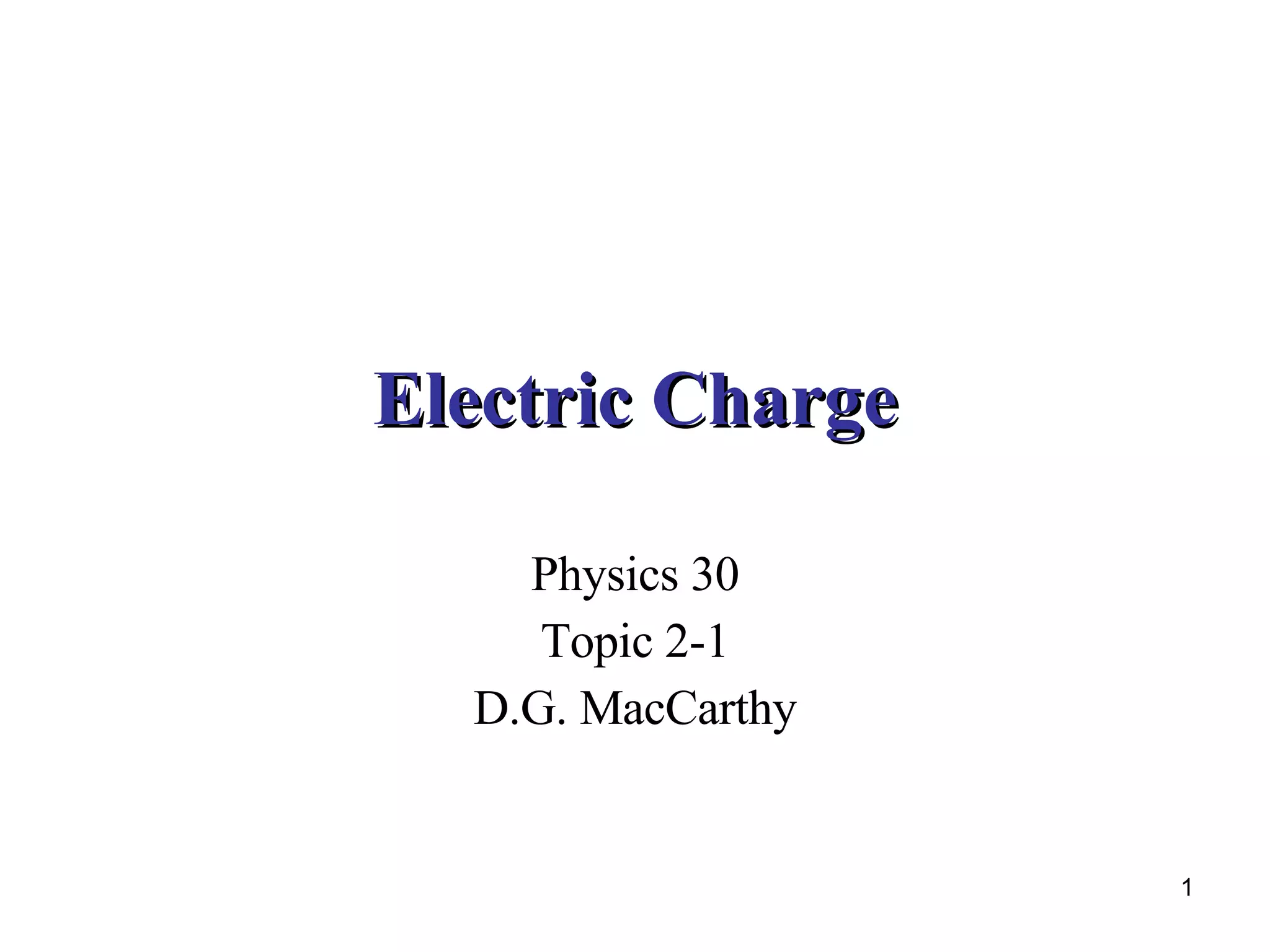 Electric Charge | PPT