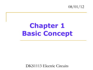 Electric circuits-chapter-1 Basic Concept | PPT
