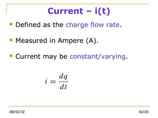 Electric circuits-chapter-1 Basic Concept | PPT