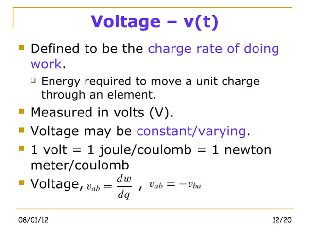 Electric circuits-chapter-1 Basic Concept | PPT