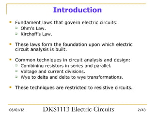 Electric circuits-chapter-2 Basic Laws | PPT