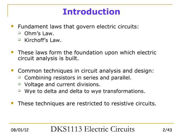Electric circuits-chapter-2 Basic Laws | PPT | Computer Networking | Computing