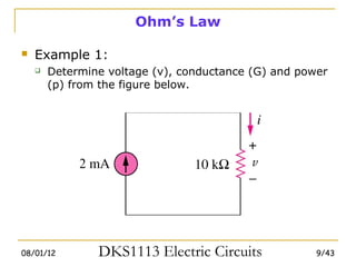 Electric circuits-chapter-2 Basic Laws | PPT