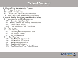 Electric Motor Manufacturing Plant Project Report PPT 2021-2026 | PPTX ...