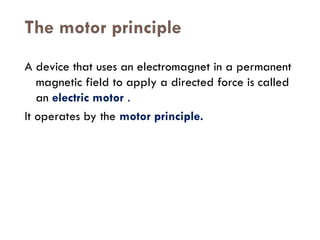 basic electeic motors and their working principle | PPT