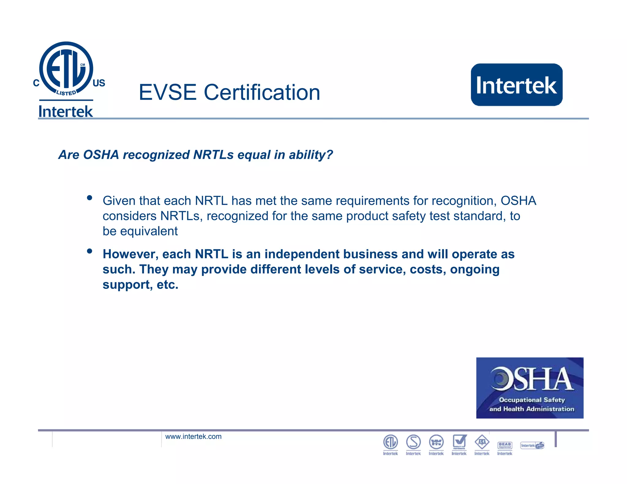 evse certification | PDF