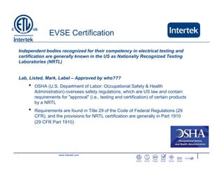 evse certification | PDF