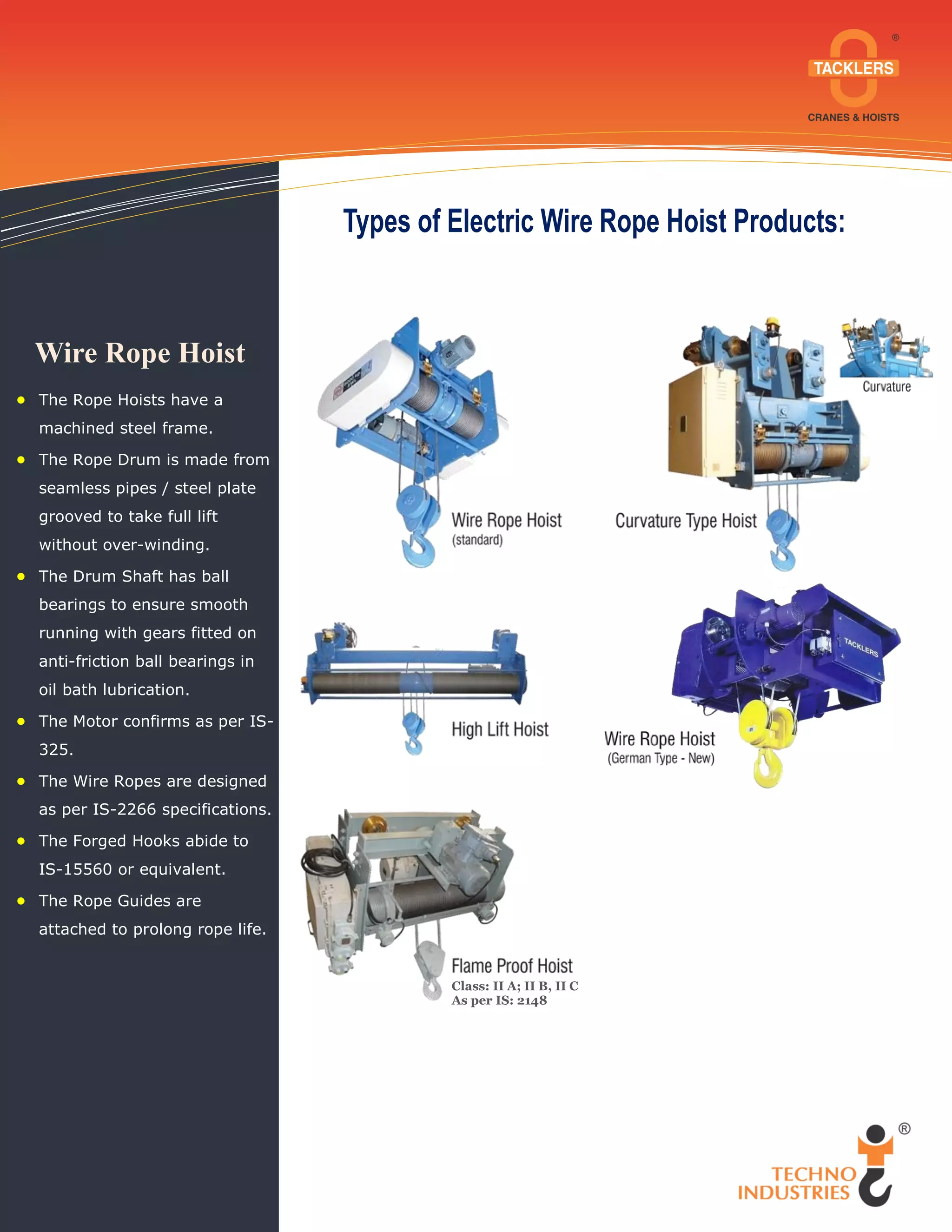 Electric Wire Rope Hoist Manufacturers in Ahmedabad | PDF