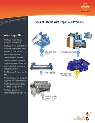 Electric Wire Rope Hoist Manufacturers in Ahmedabad | PDF