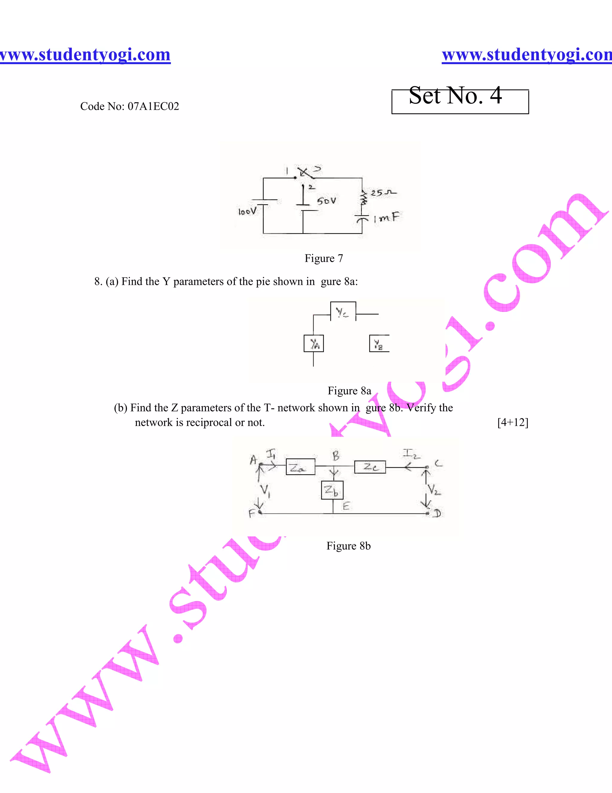 Electrical Circuits Analysis Jntu Model Paper{Www.Studentyogi.Com} | PDF