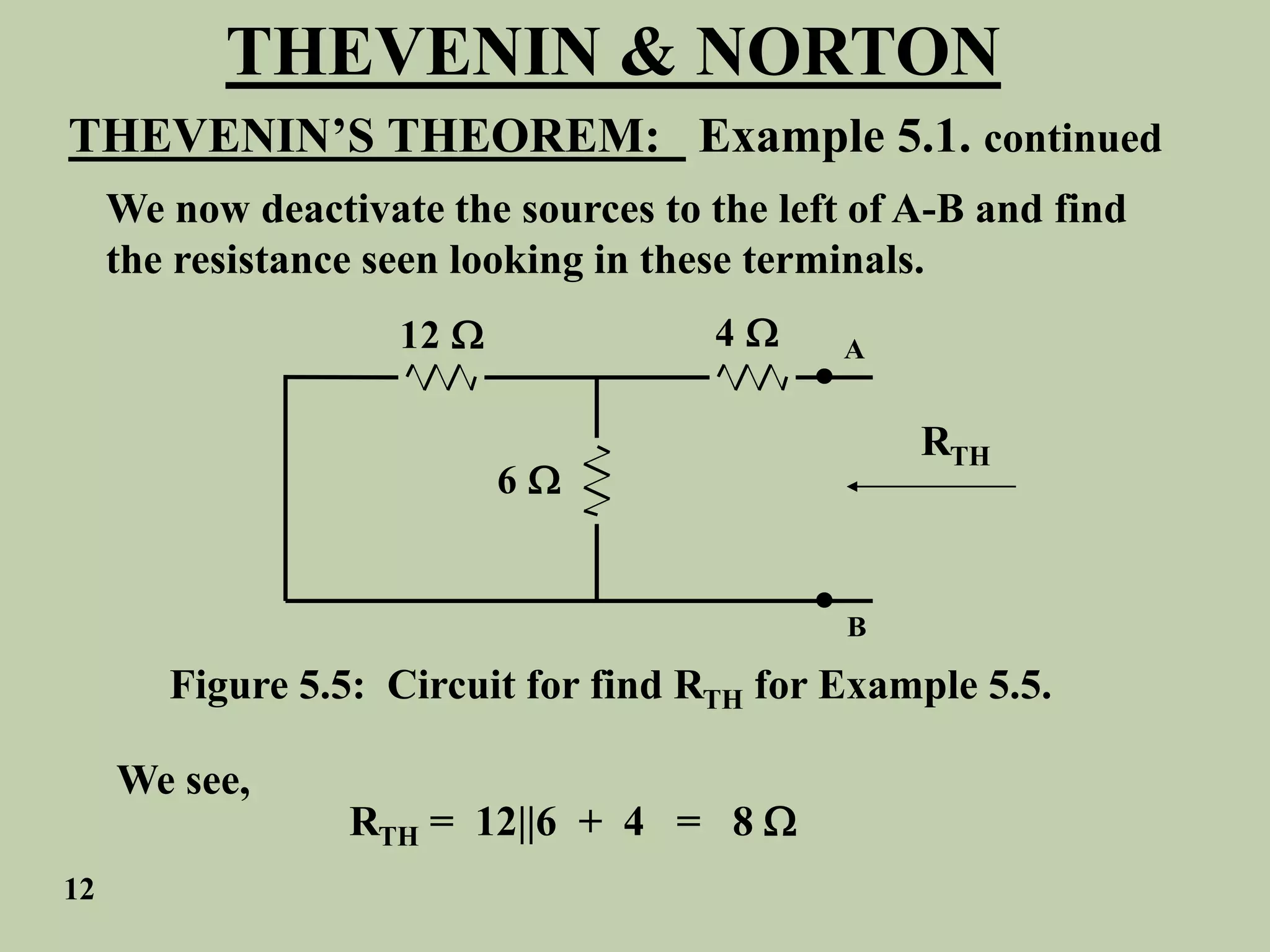 Thevenin and Norton's theorem | PPT