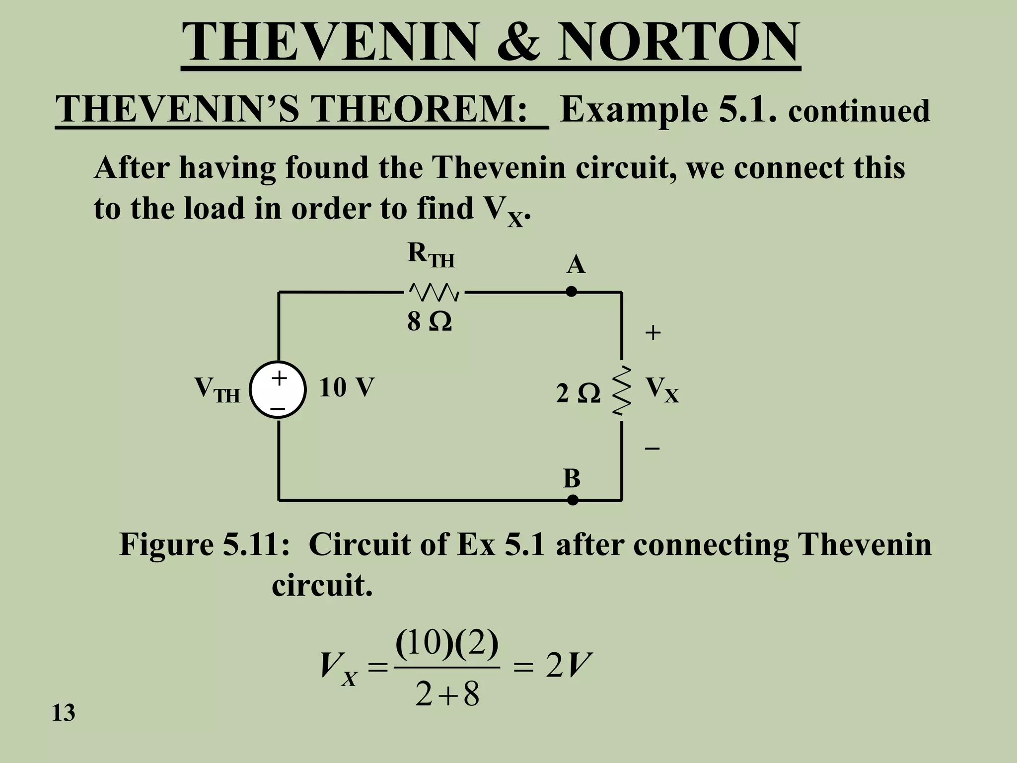 Thevenin and Norton's theorem | PPT