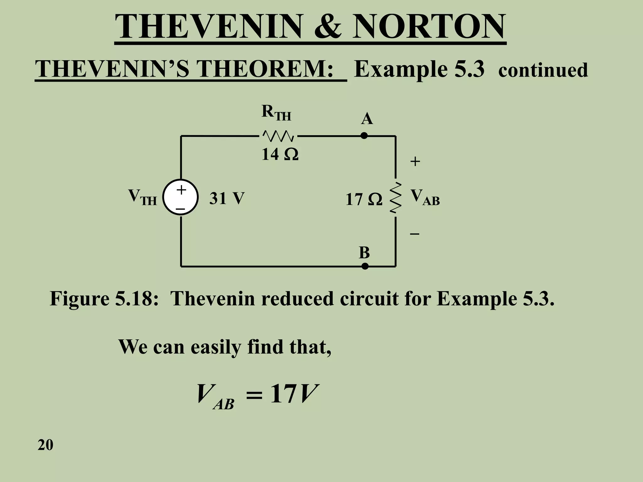 Thevenin and Norton's theorem | PPT
